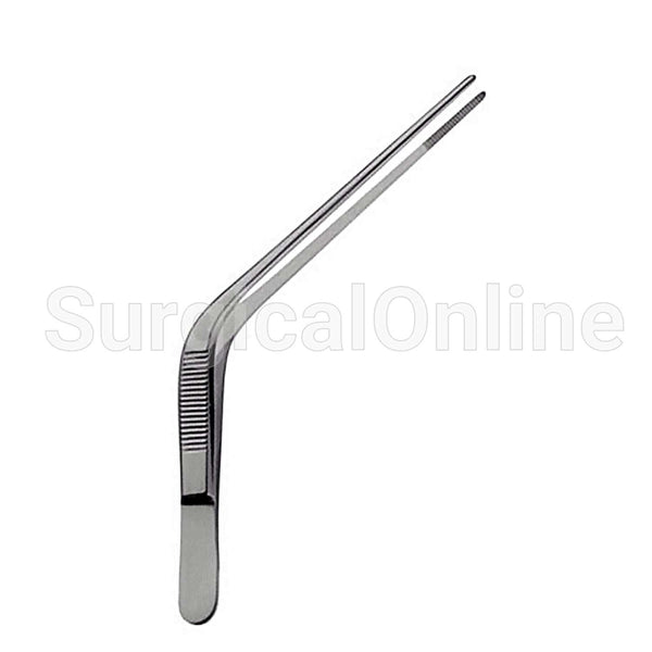 Wilde Dressing Forceps 5.00" Angular Serrated Tips – Surgical Online